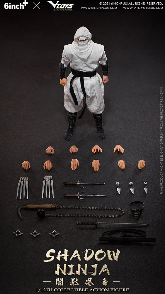 VTOYS X 6INCH SN003 Shadow Ninja (White) 1/12 Scale Figure - Action Fi