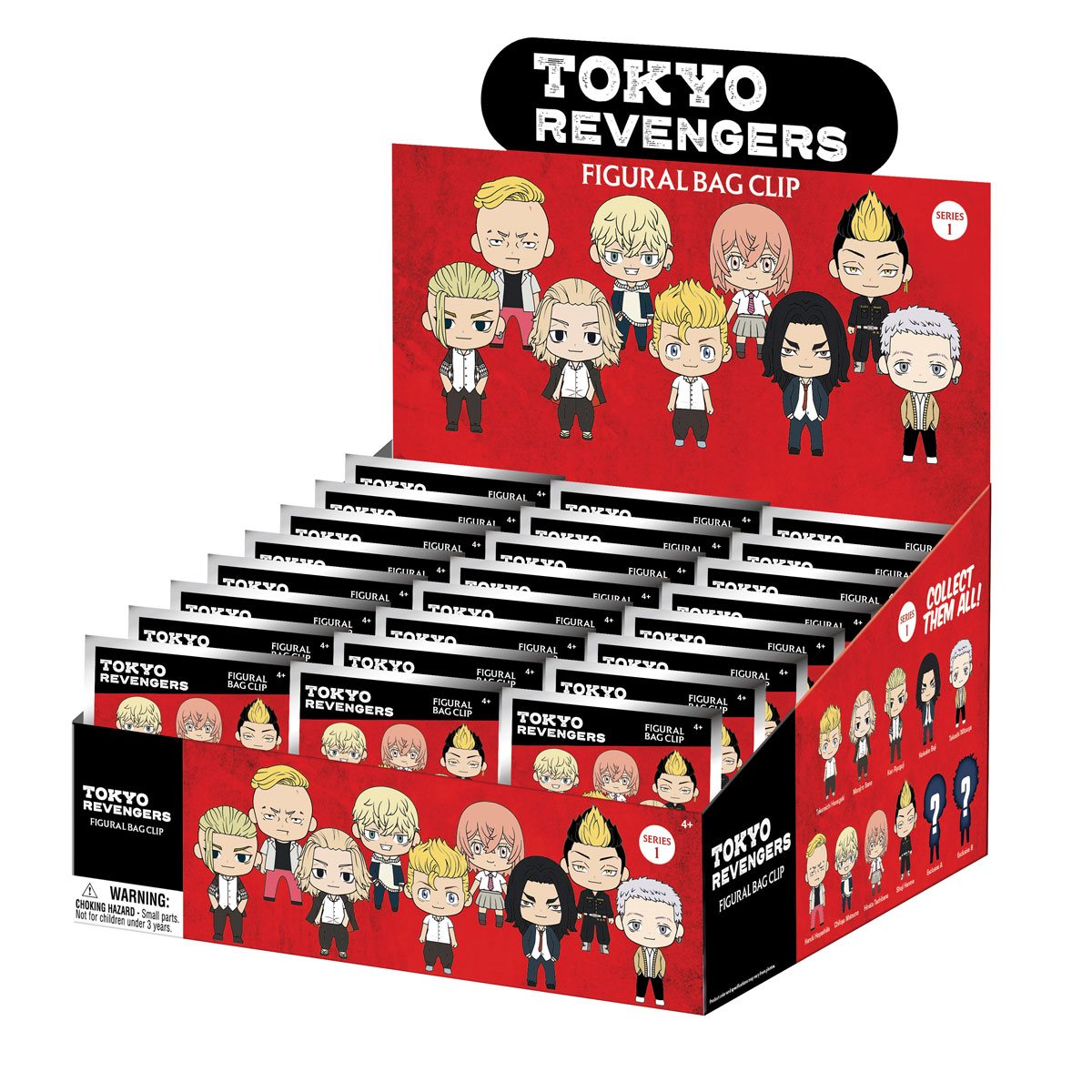 Monogram Tokyo Revengers 3d Foam Bag Clip Display Case 24 Pcs Series 1